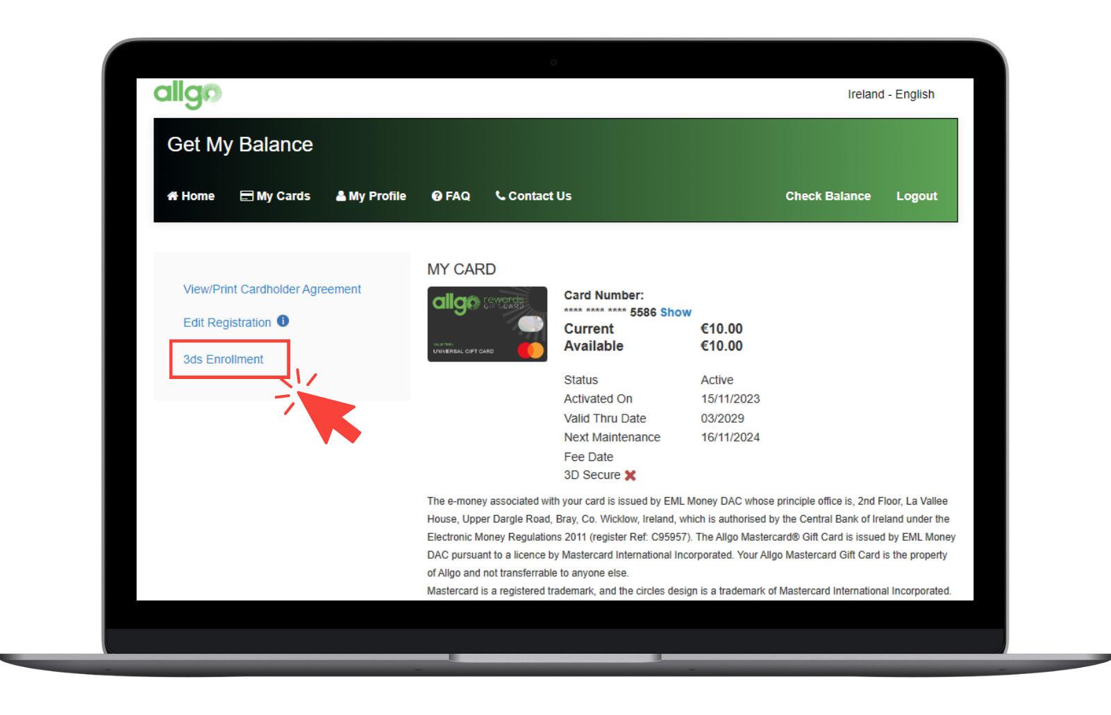 Physical Card - AllGo Mastercard Gift Card