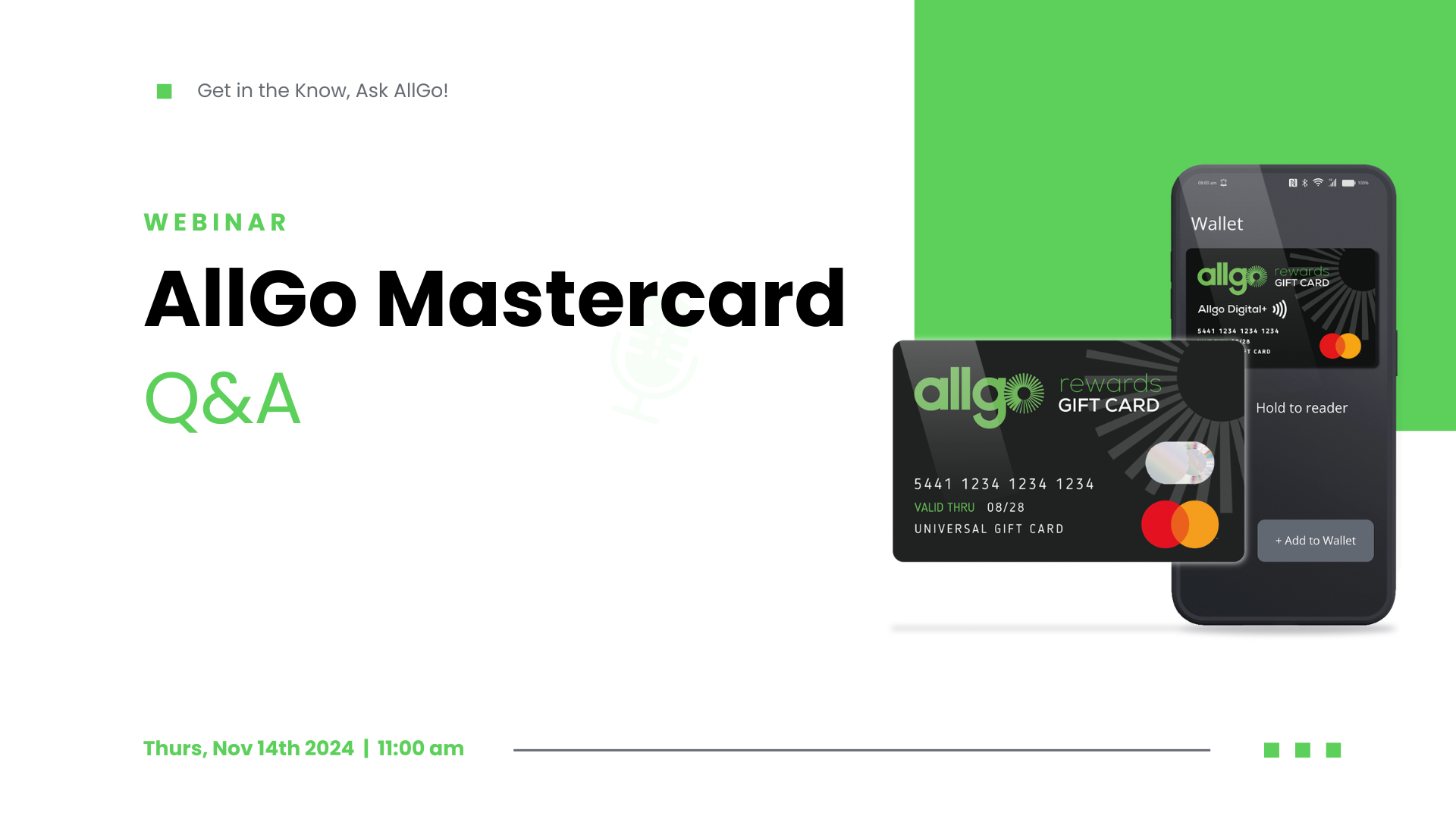 AllGo Mastercard Q&A - AllGo Mastercard Gift Card