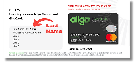 Physical Card - AllGo Mastercard Gift Card
