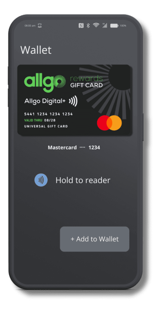 Order Digital+ Cards - AllGo Mastercard Gift Card