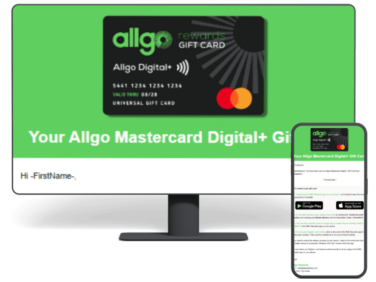 Order Digital+ Cards - AllGo Mastercard Gift Card