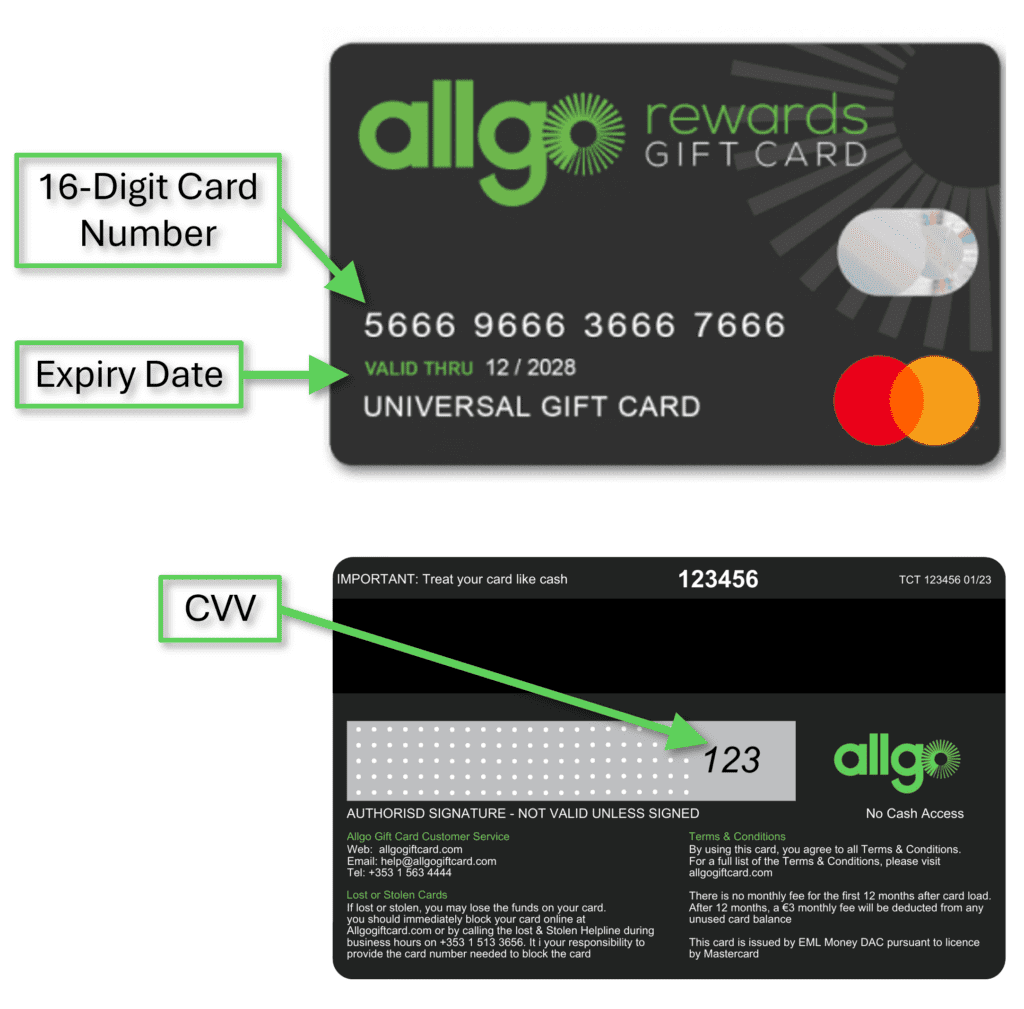 Physical Card - AllGo Mastercard Gift Card